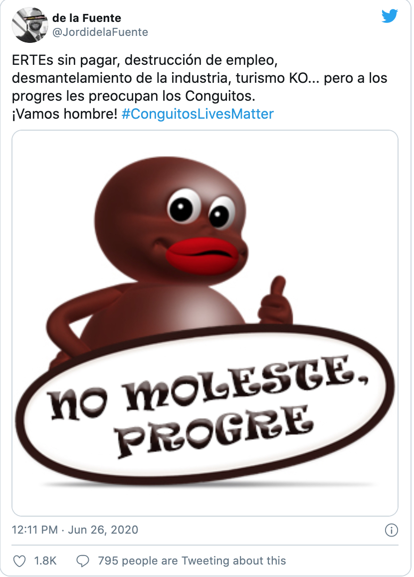 Galería Madridiario - Polémica racial con los Conguitos - Tuit Conguitos
